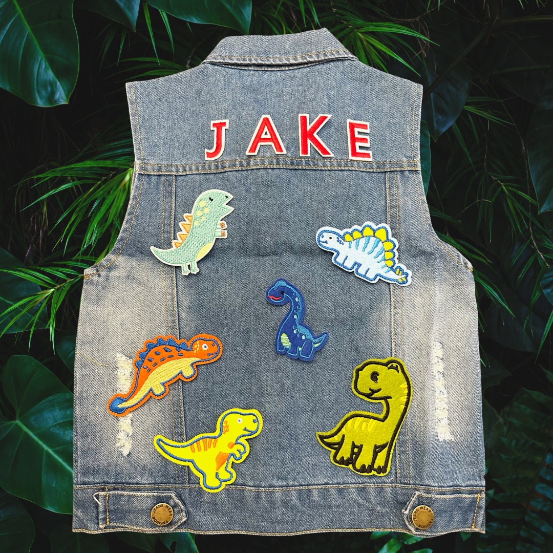 Jacket Jean Boys Patch Jacket Custom Chenille Jacket Denim Custom Name ...