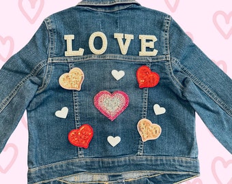 Jacket Jean Girls Patch Jacket Custom Chenille Jacket Denim Custom Name ...