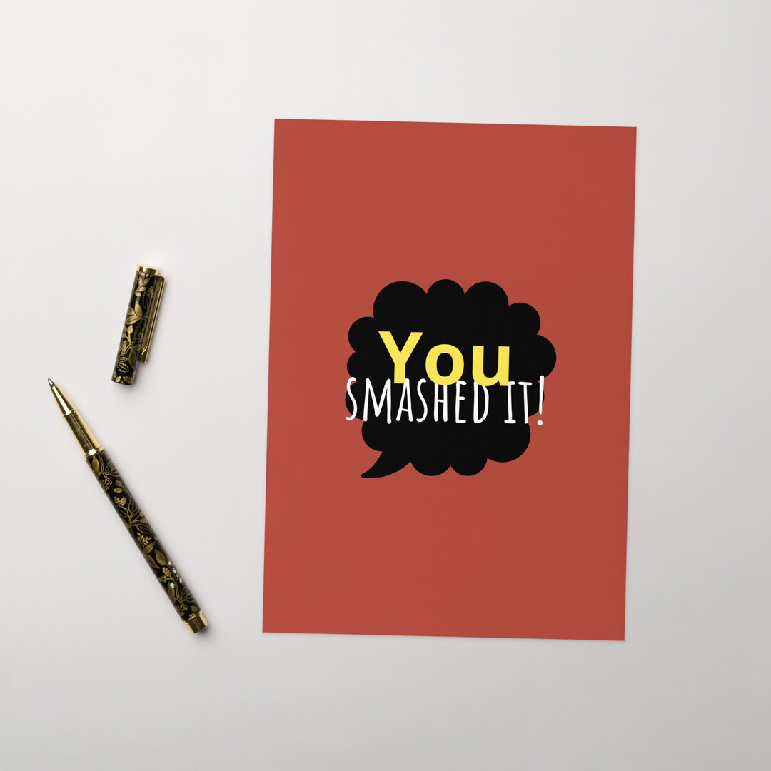 Congratulations you Smashed It Greeting Card - Etsy