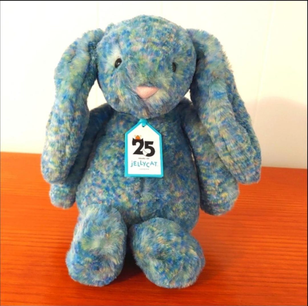 Jellycat Bashful Luxe Bunny Azure Plush Stuffed Animal New With Tag NWT ...