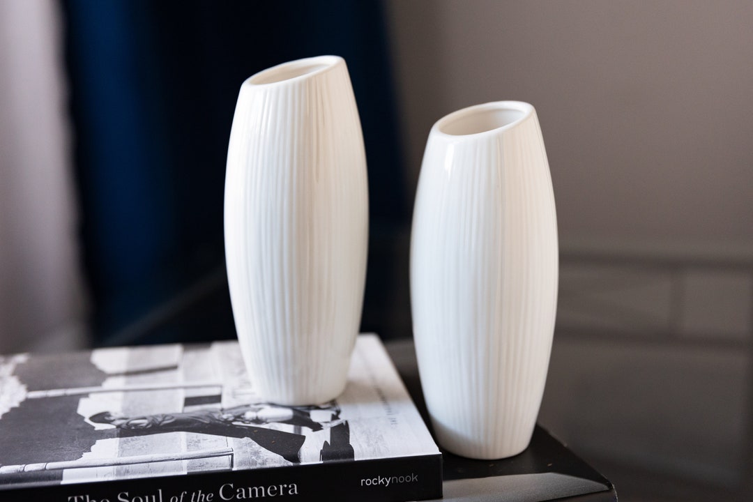 Minimalist Vase Modern Vase Set White Vases Handmade - Etsy