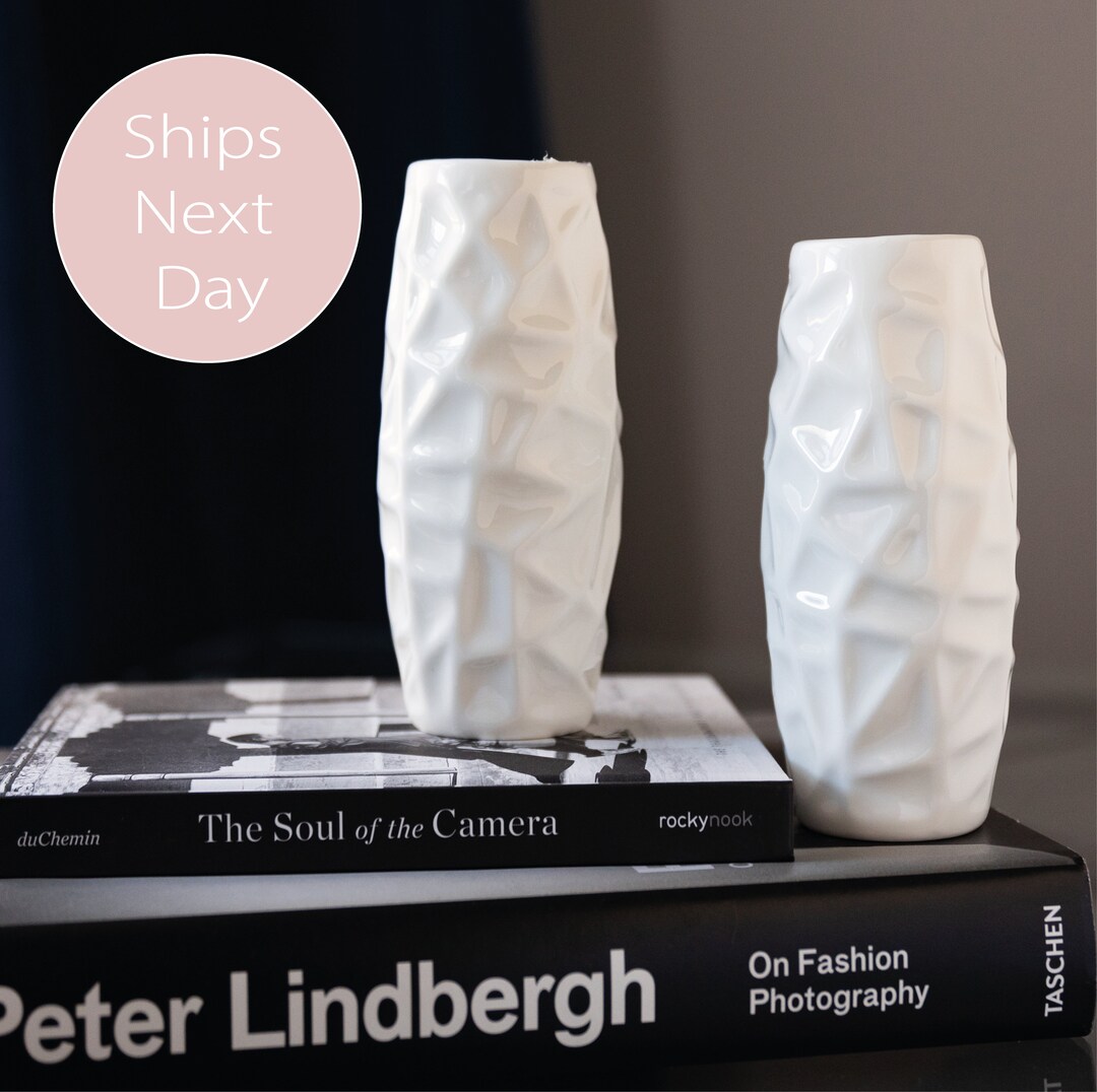 Minimalist Vase, Modern Vase Set, White Vases, Handmade Ceramic Vase ...