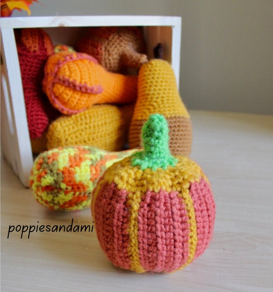 Gourd and Pumpkin Family Crochet Pattern; FALL Ideas; Autumn Decor ...
