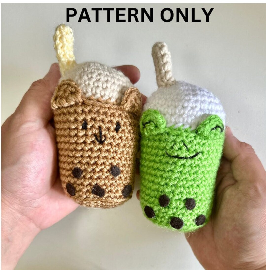 Easy Toad/bear Boba Tea Crochet Pattern; Frog Bear Inspired Amigurumi ...