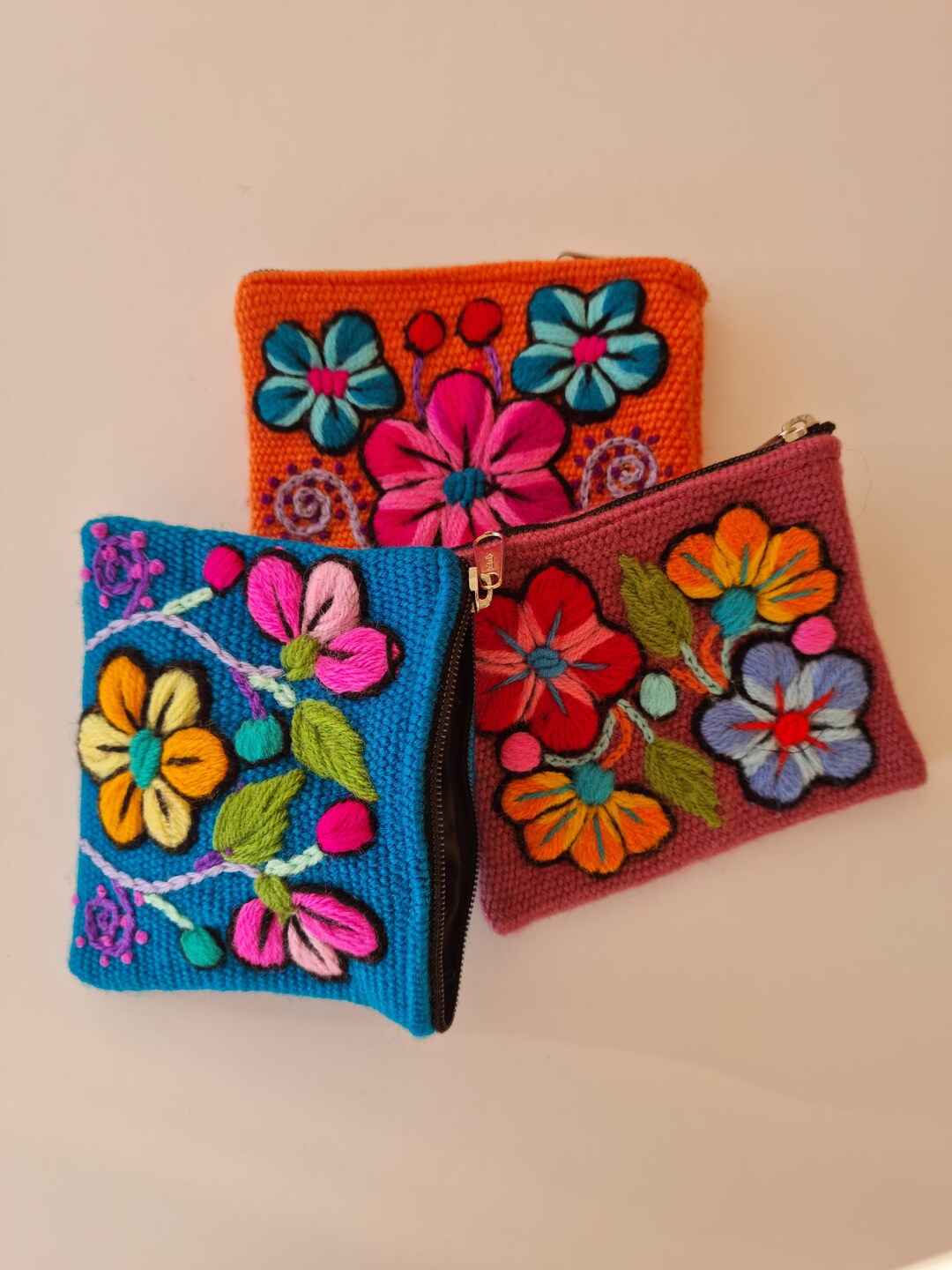 Peruvian Flower Purse, Hand Embroidered, Colorful Ethnic Purse ...