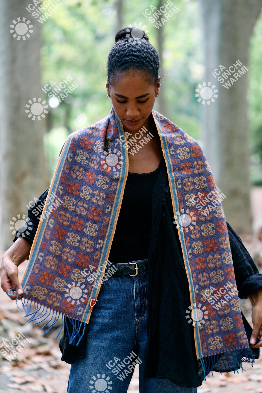 Luxurious Handcrafted Peruvian Baby Alpaca Shawl - Soft Andean Kuna ...