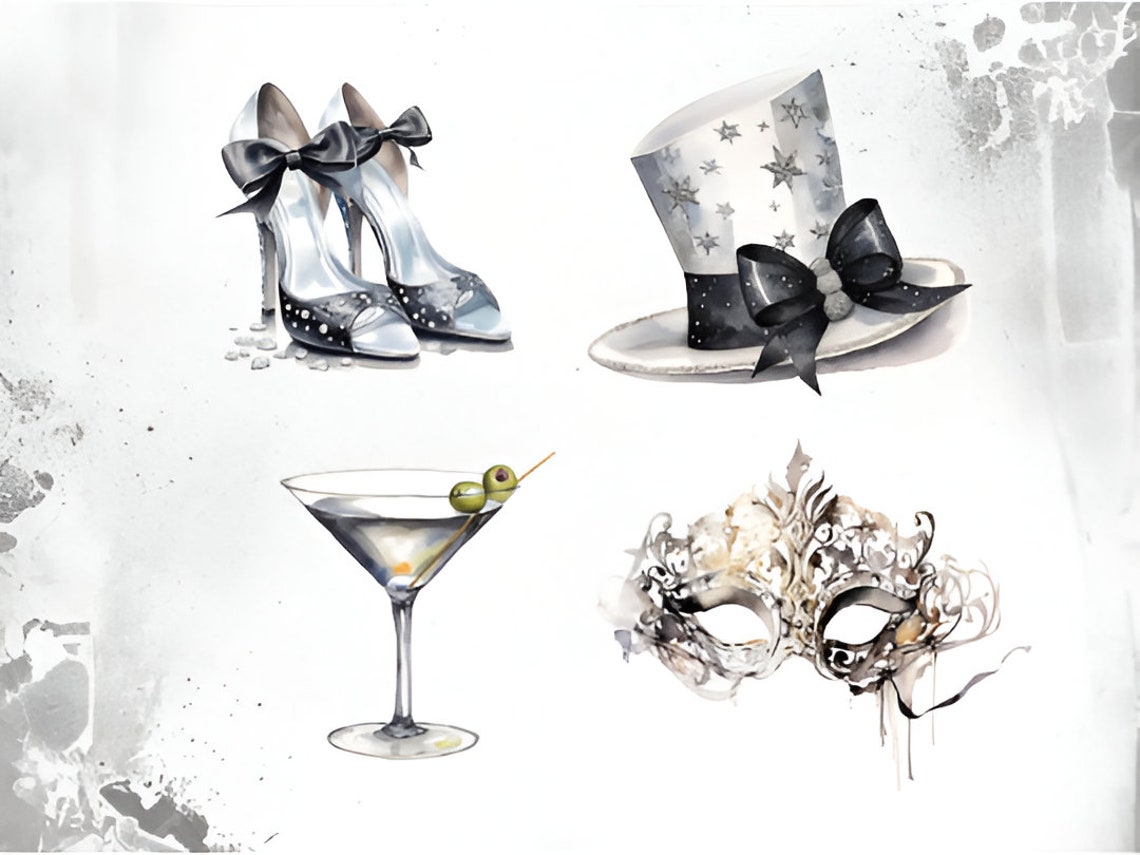 Silver Party Clipart Bundle PNG, Disco Ball Clipart, Party ...