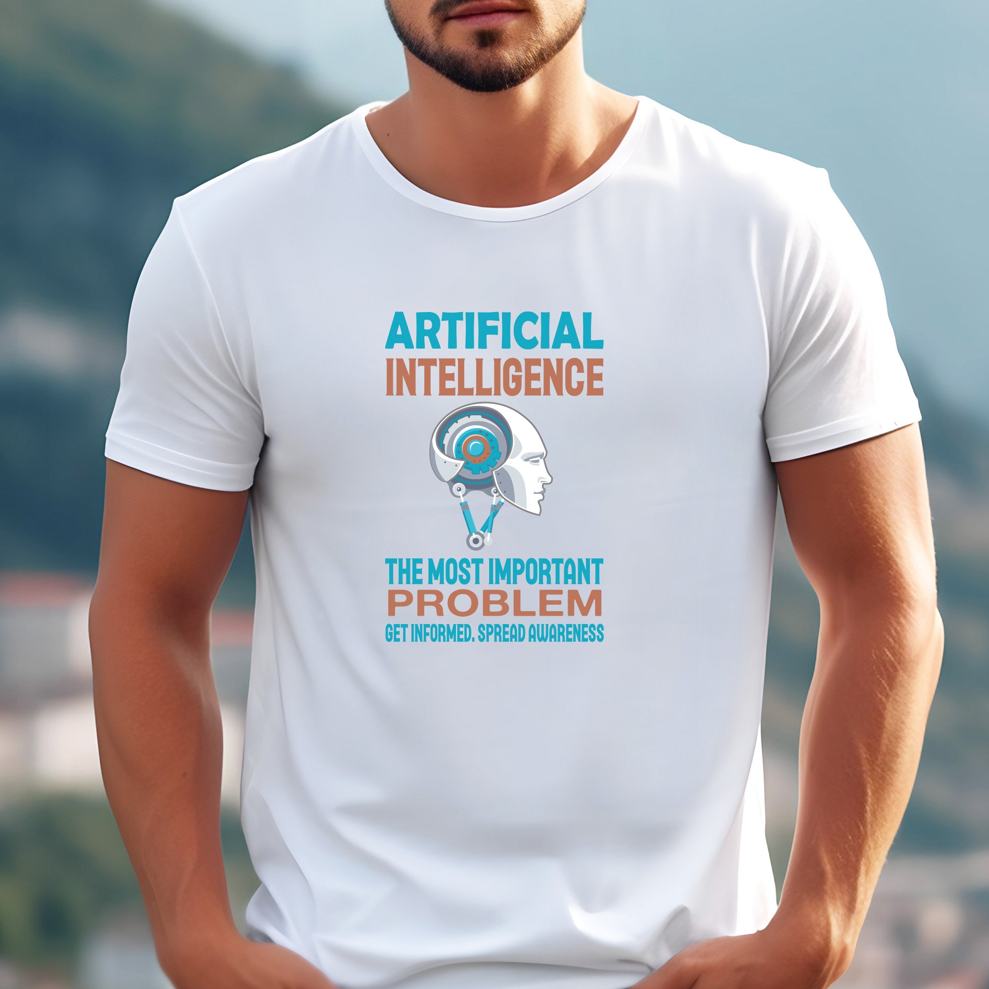 AI Artificial Intelligence T-shirt, Futuristic Science Technology ...