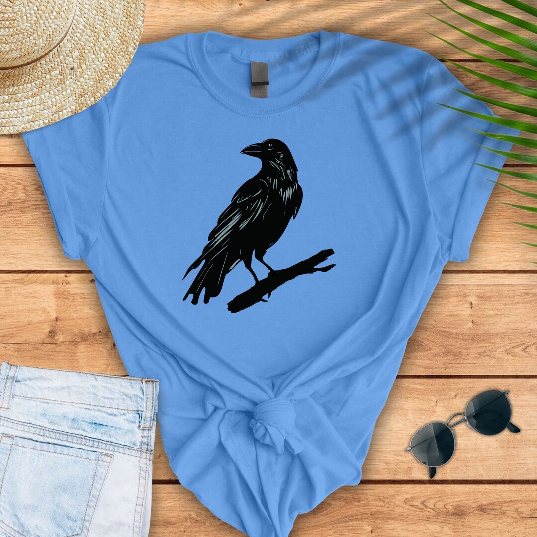 Raven T-shirt, Boho Crow Shirt, Whims Goth Raven T Shirt, Raven Goblin ...