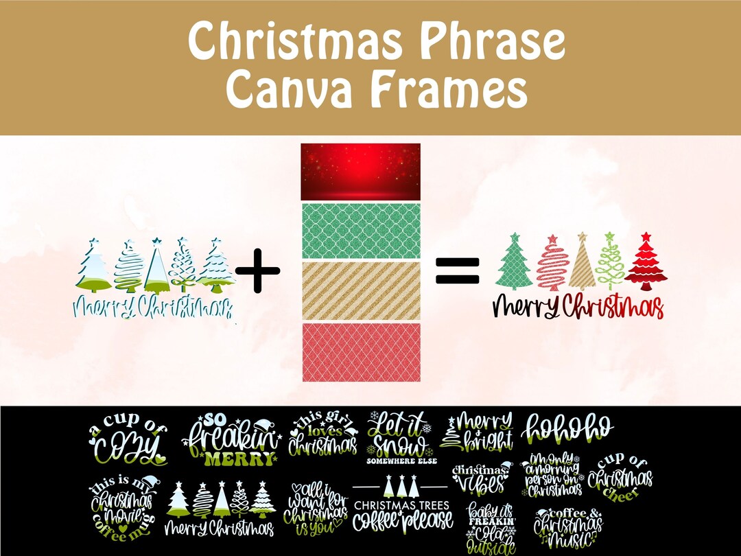Canva Frames, Christmas Tree Clip Art, Christmas Tree Canva Frames ...