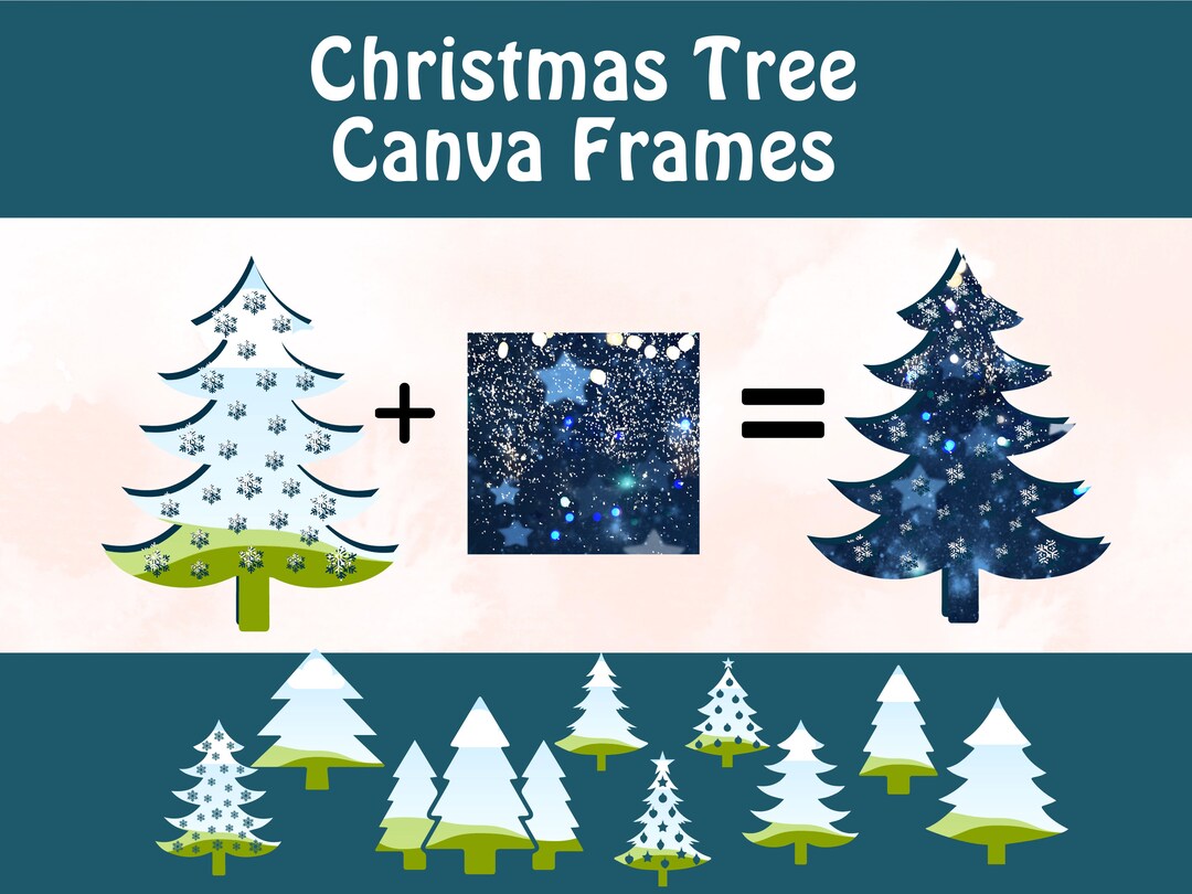 Canva Frames, Christmas Tree Clip Art, Christmas Tree Canva Frames ...