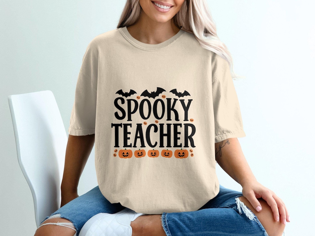 Halloween Spooky Teacher Clipart, Halloween PNG, Teacher Fall Digital ...