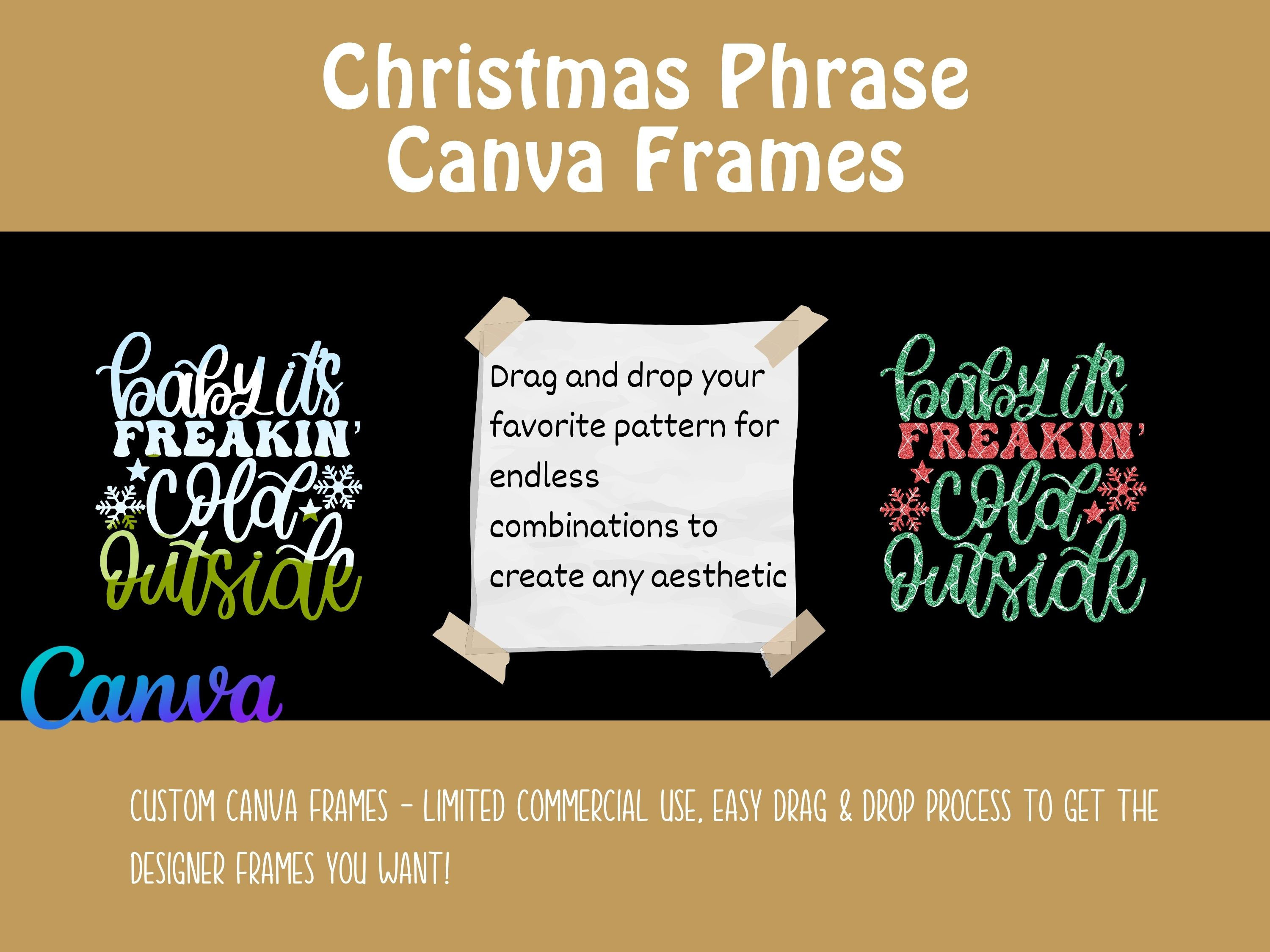 Canva Frames Christmas Tree Clip Art Christmas Tree Canva - Etsy