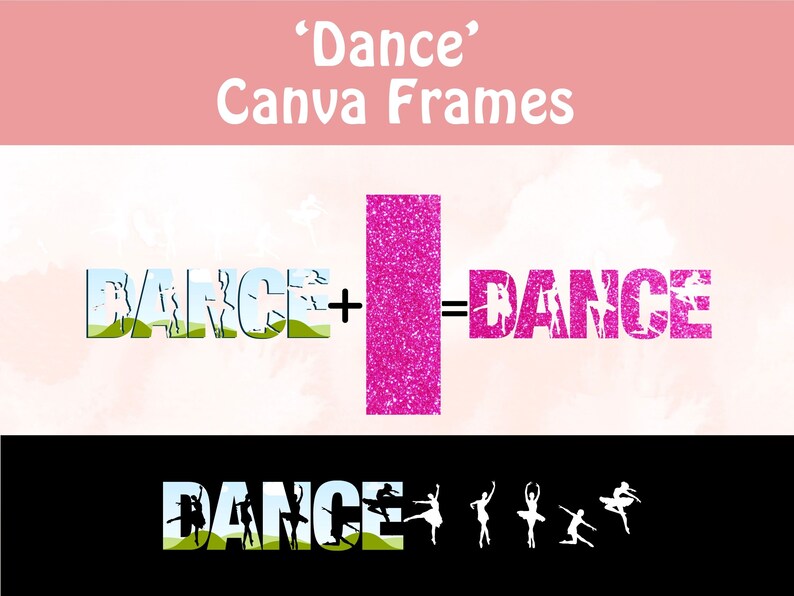 Canva Frames Dance Mom SVG Dancer PNG Doodle Letter Dance - Etsy