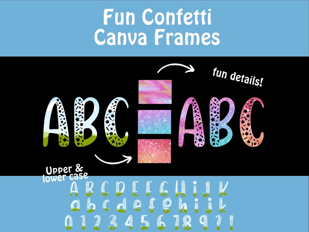 Alphabet Canva Frames, Editable Template for Shirt Designs, Drag and ...