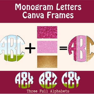 Fill Your Own Doodle Monogram PNG, Canva Template, Canva Monogram Template, Monogram, Full ...