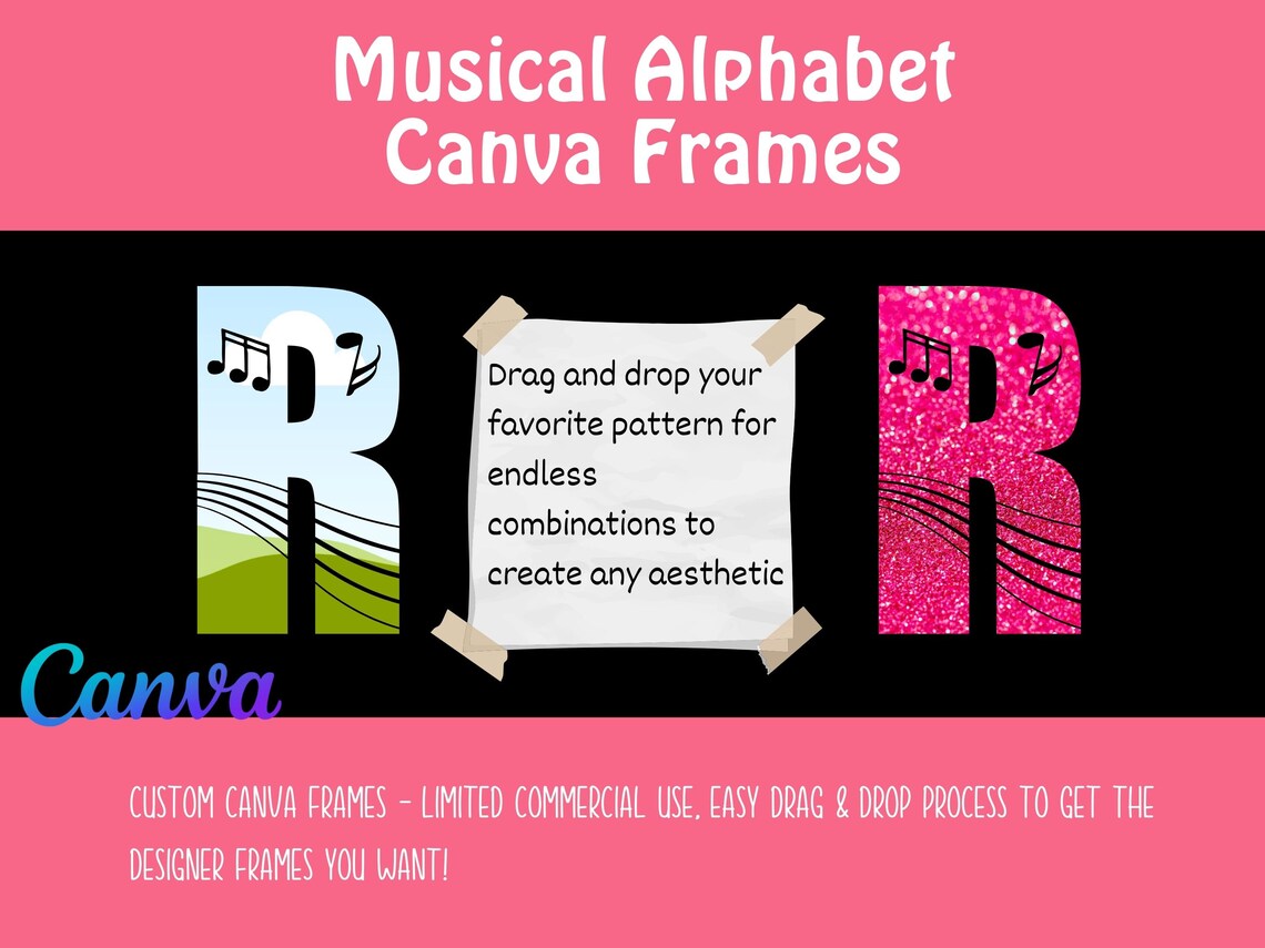 Canva Frames Musical Alphabet Doodle Letters, Music Clip Art, Canva ...