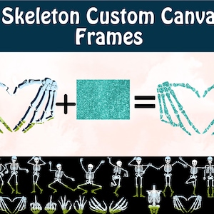Canva Frames, Skeleton Canva Frame, Halloween Clipart, Dancing Skeleton ...