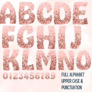 Glitter Letters PNG, Alphabet Clipart Pink Glitter Letters, Sublimation ...