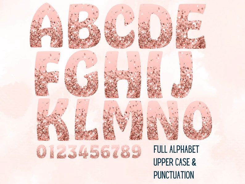 Glitter Letters PNG Alphabet Clipart Pink Glitter Letters - Etsy