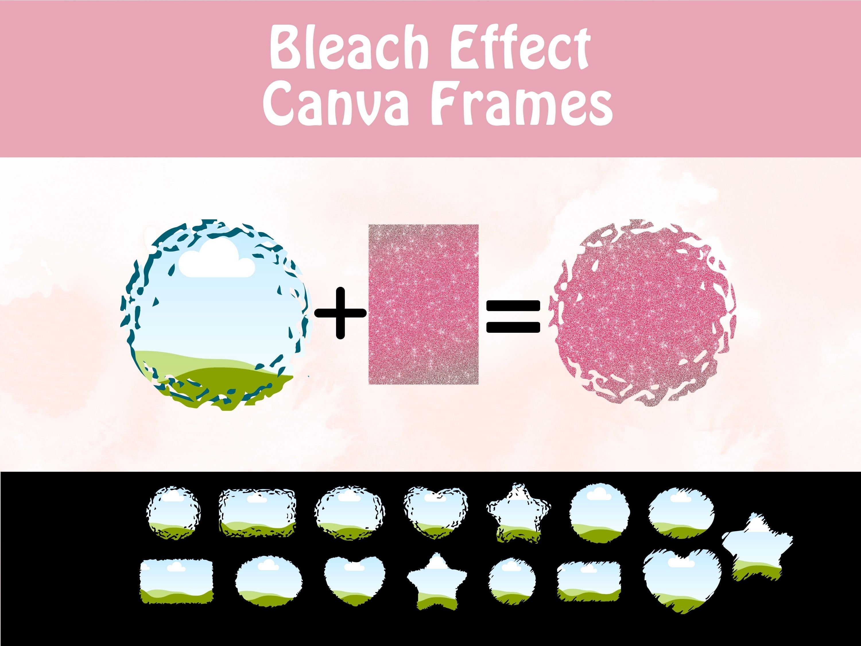 Canva Frames Bleach Effect for Tumbler Color Design T-shirt - Etsy