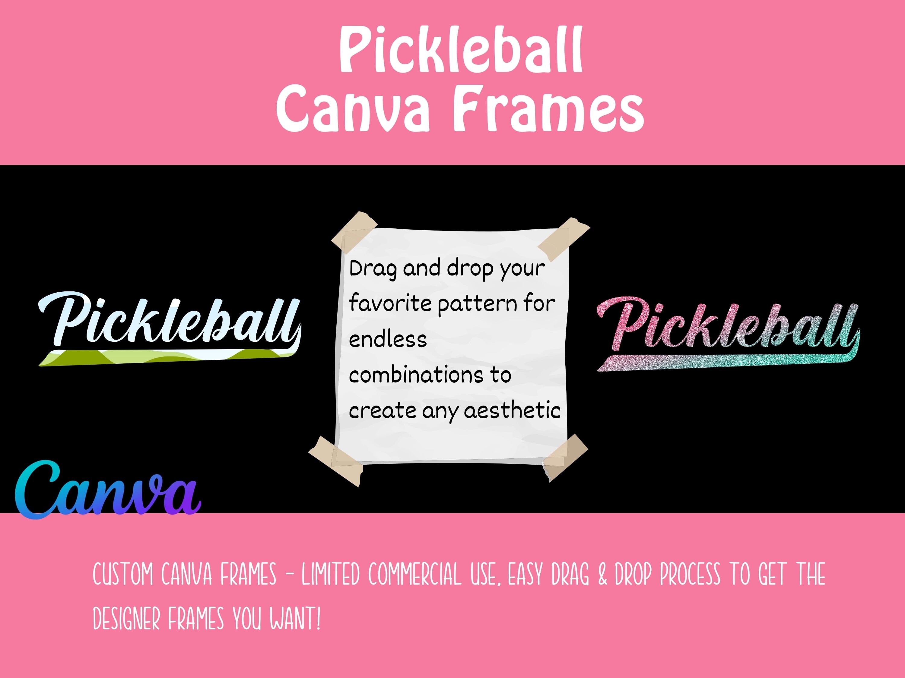 Canva Frames Pickleball Player Coach Love Pickleball, Editable Template ...