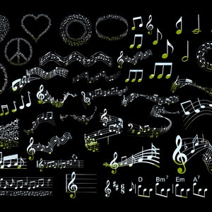 Music Canva Frames, Editable Template Canva, Musical Notes Design, Drag ...