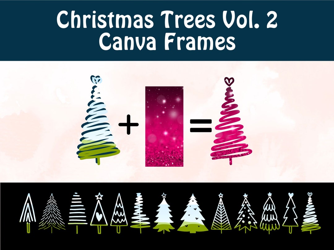 Canva Frames, Christmas Tree Clip Art, Christmas Tree Canva Frames ...