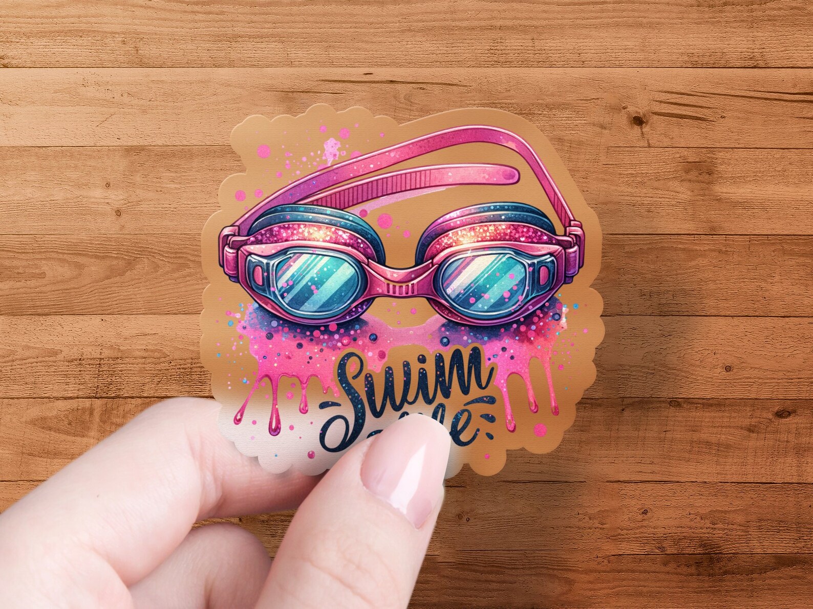 Swim Life Goggles PNG, High-res Digital Art, Splatter Background ...