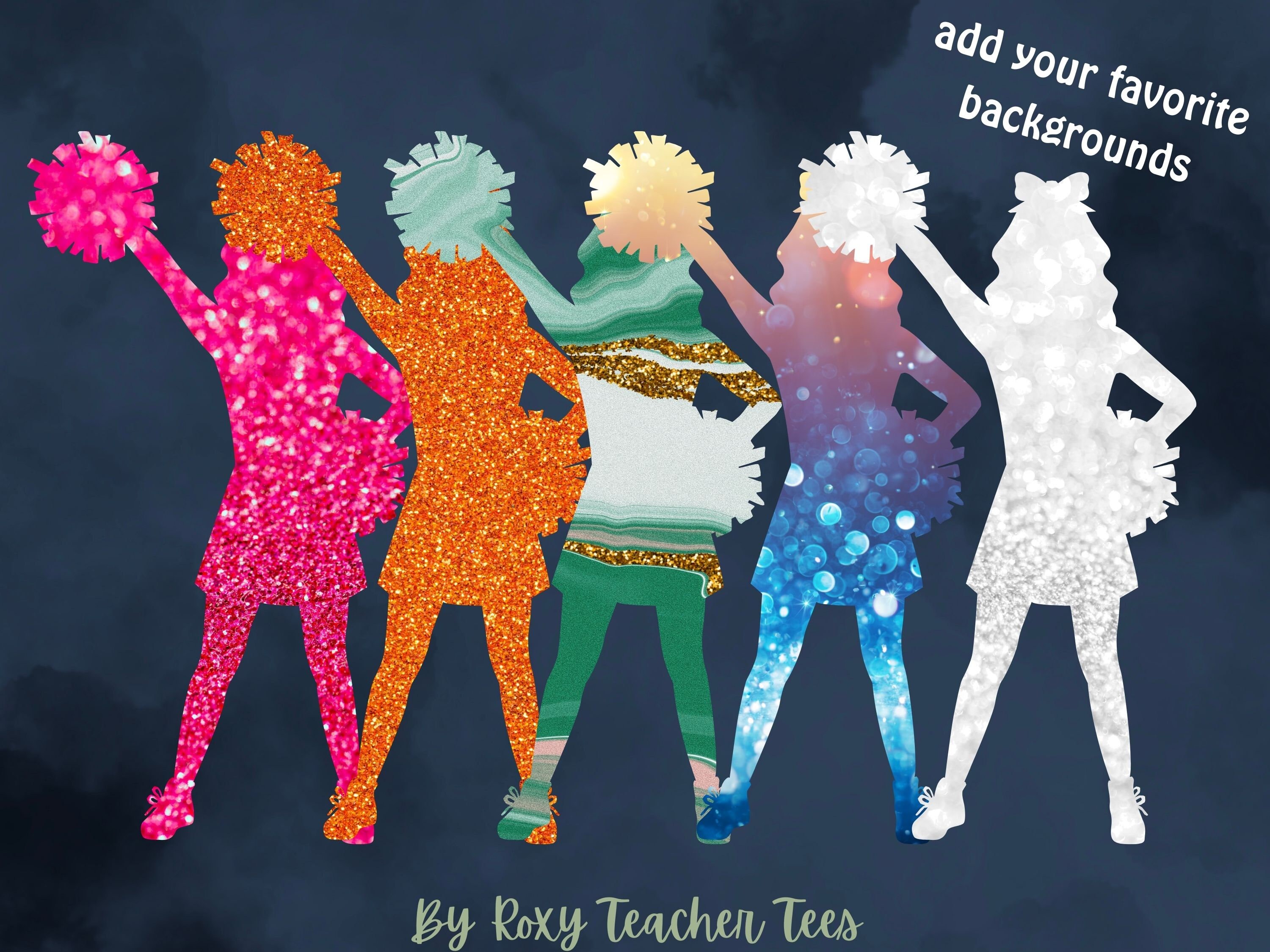 Cheerleading Canva Frames Cheer Mom and Cheerleader Sublimation SVG and ...