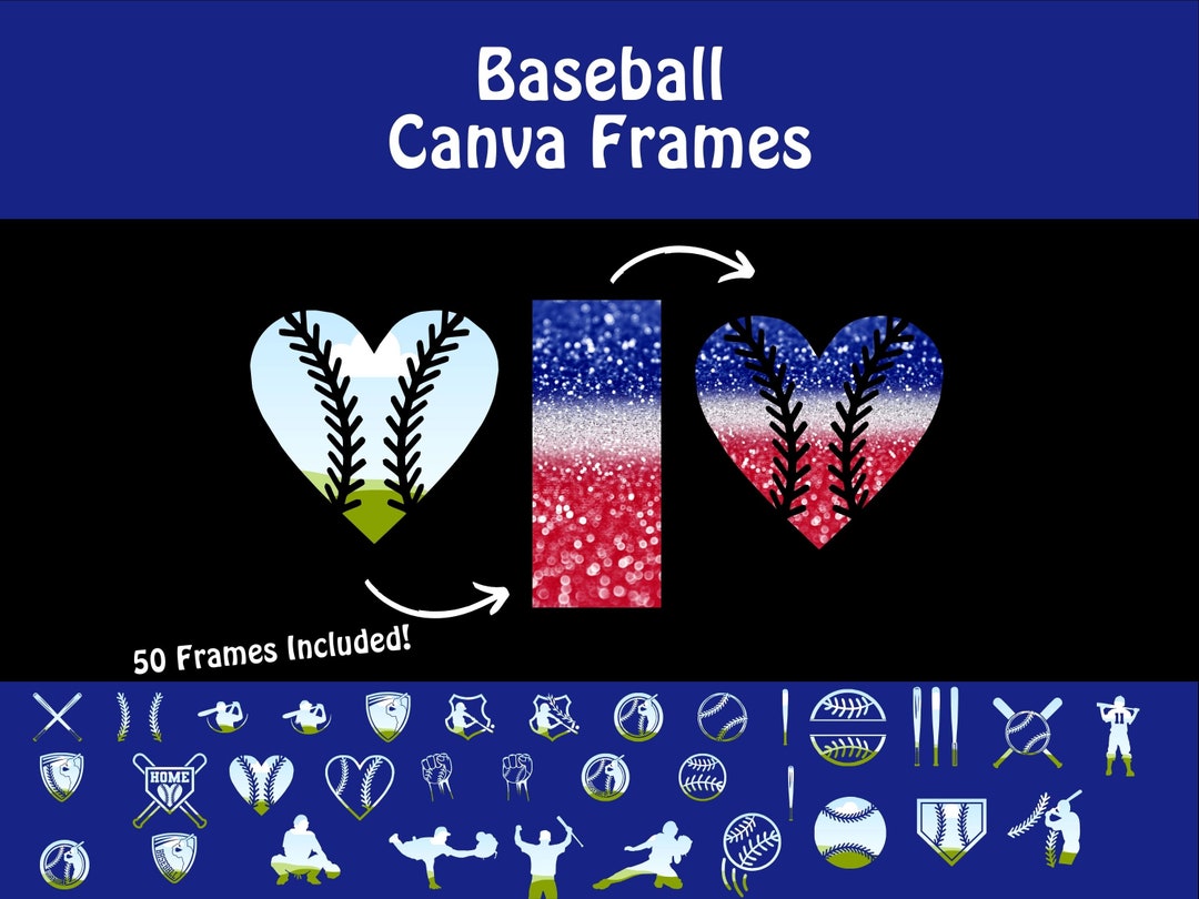 Baseball Canva Frames, Editable Template Canva, Sports Canva Frames ...