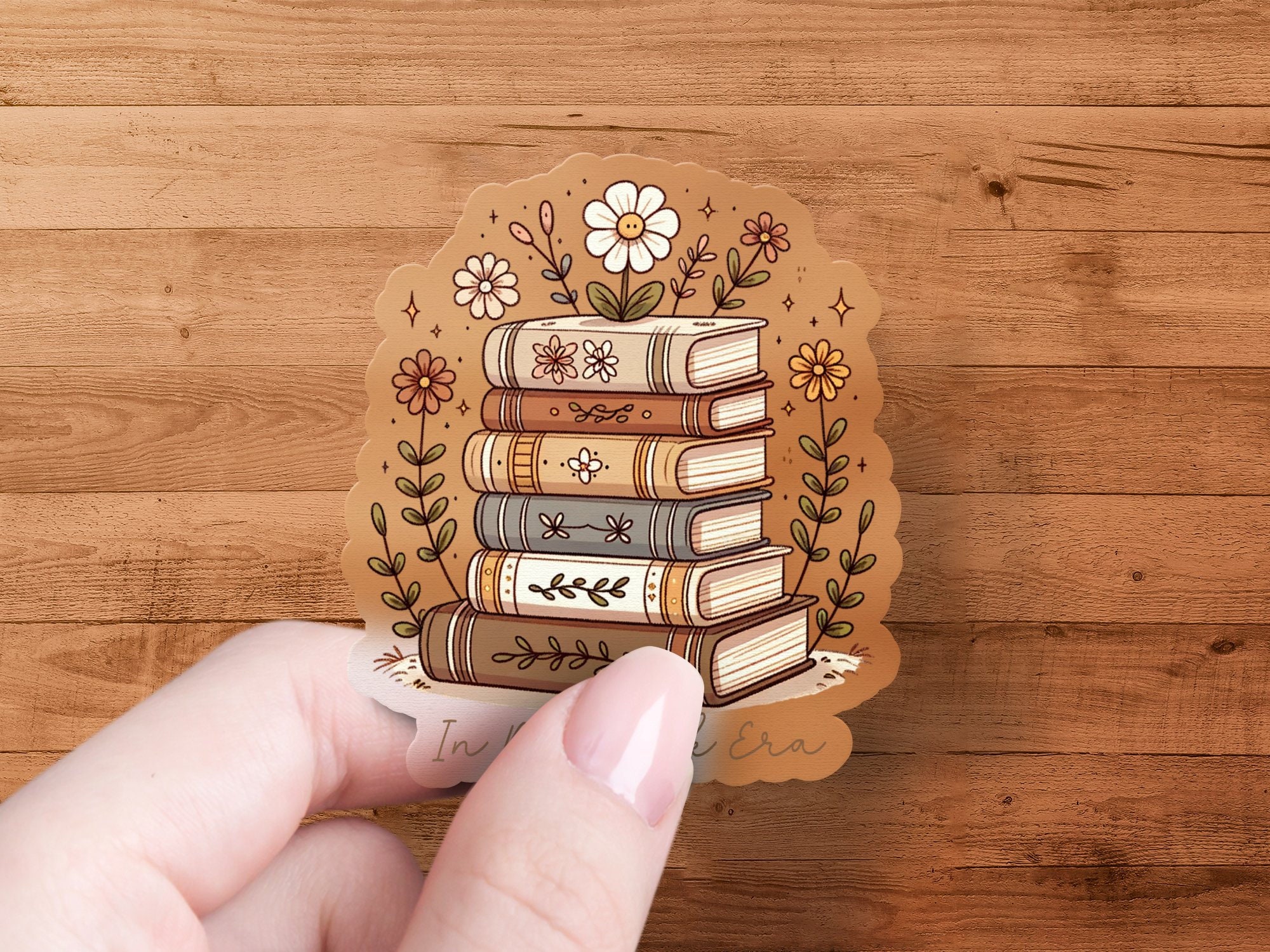 In My Book Era Clipart, Book Stack PNG, Book Lover Gift, Cute Book ...
