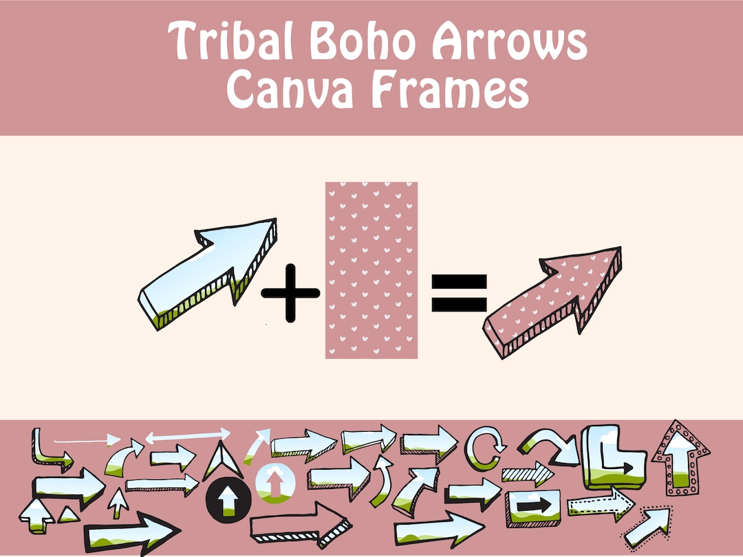 Arrows Canva Frames for Commercial Use DIY Shirts Designs, Editable ...