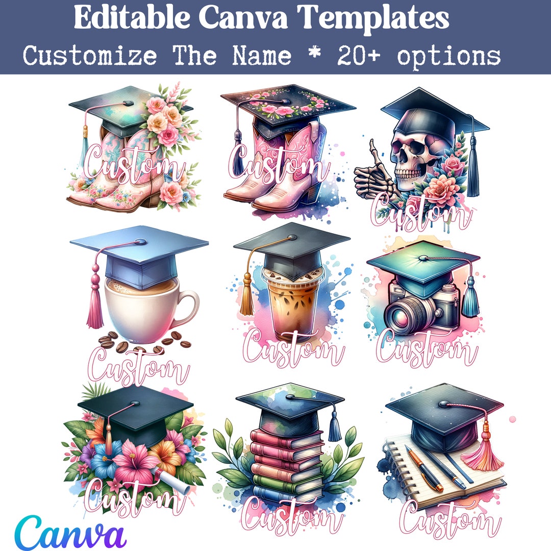 Personalized Graduation Gift, Canva Template Class of 2024, Customized ...