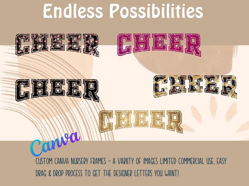 Cheerleading Canva Frames Cheer Mom and Cheerleader Sublimation SVG and ...
