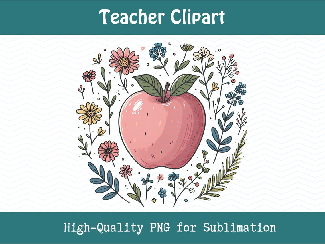 Teacher Clipart, Back to School PNG, Teacher Appreciation Gift, Kawaii ...