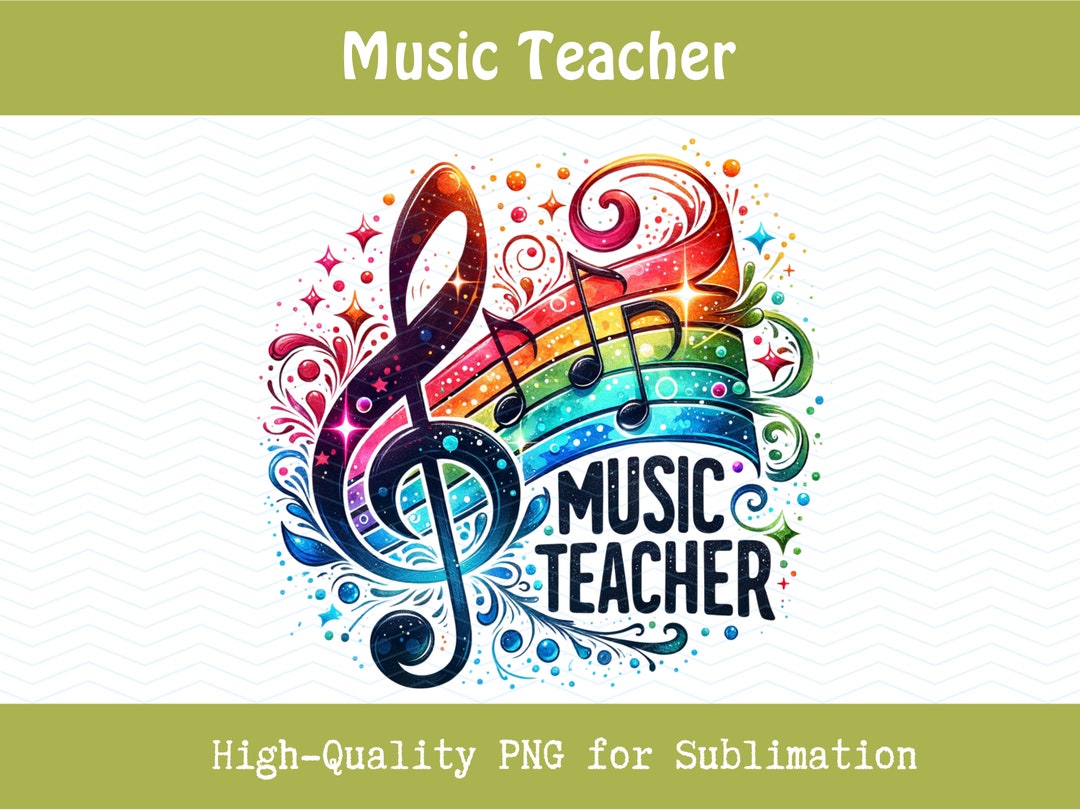 Music Teacher PNG, Digital Download, Instrumental Tutor Branding ...