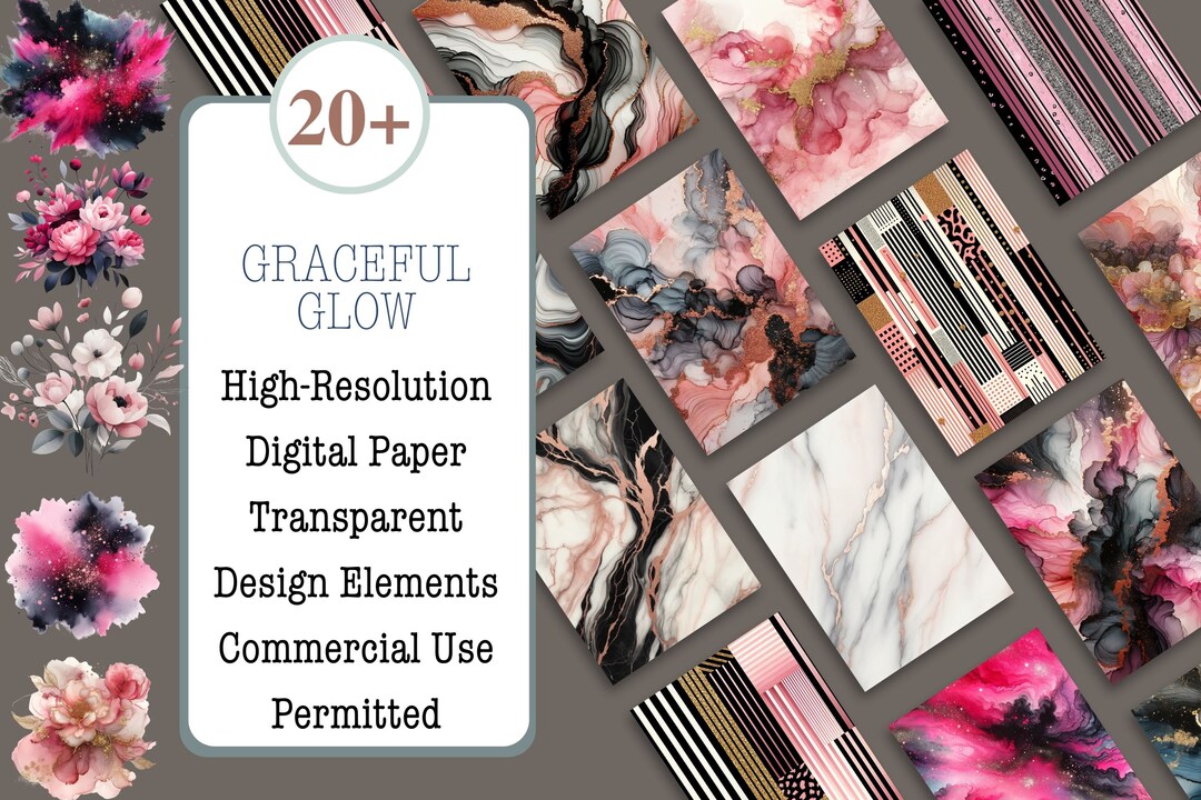 Pink Modern Texture Digital Paper, Blush Pink Background, Scrapbook ...