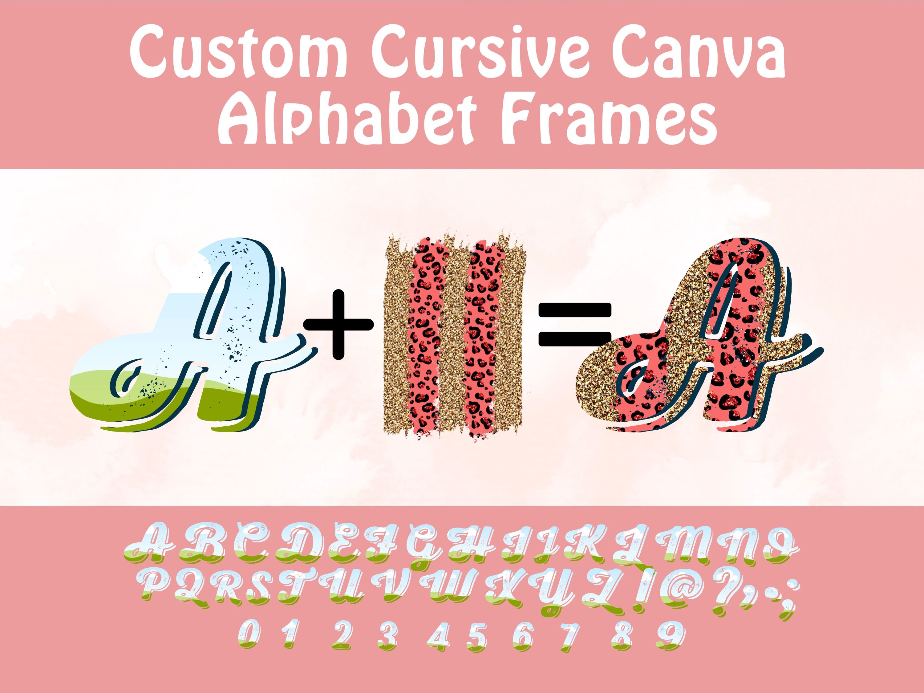 Canva Frames, Custom Alphabet Frames, Drag and Drop Canva Frame, Mockup ...
