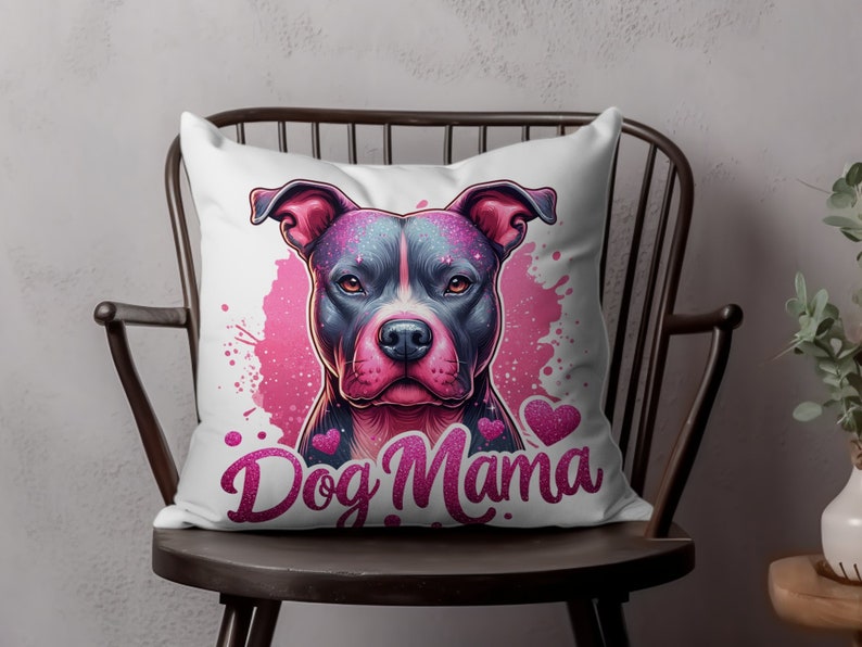 Dog Mama PNG Sublimation Design, Pitbull Dog Lover Clipart, Pitbull Mom ...