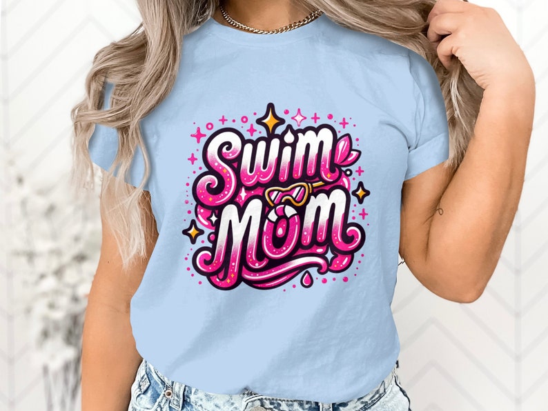 Swim Mom Clipart for Commercial Use, Personalized Swimmer DIY Swim ...