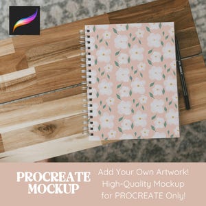 Procreate Mockup Spiral Notebook Mockup Seamless Pattern Design, Mock ...