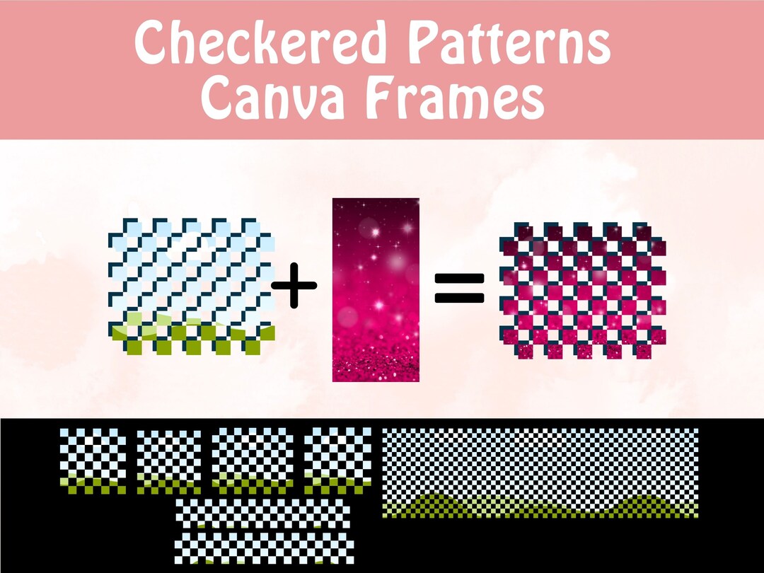 Canva Frames, Checkered Canva Frame, Checkered SVG, Tshirt Design ...