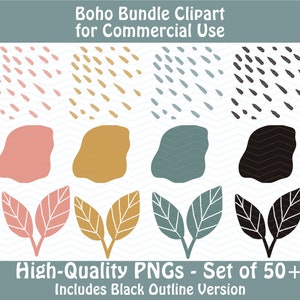 Boho Clipart Bundle for Commercial Use, Classroom Decor, Bulletin ...