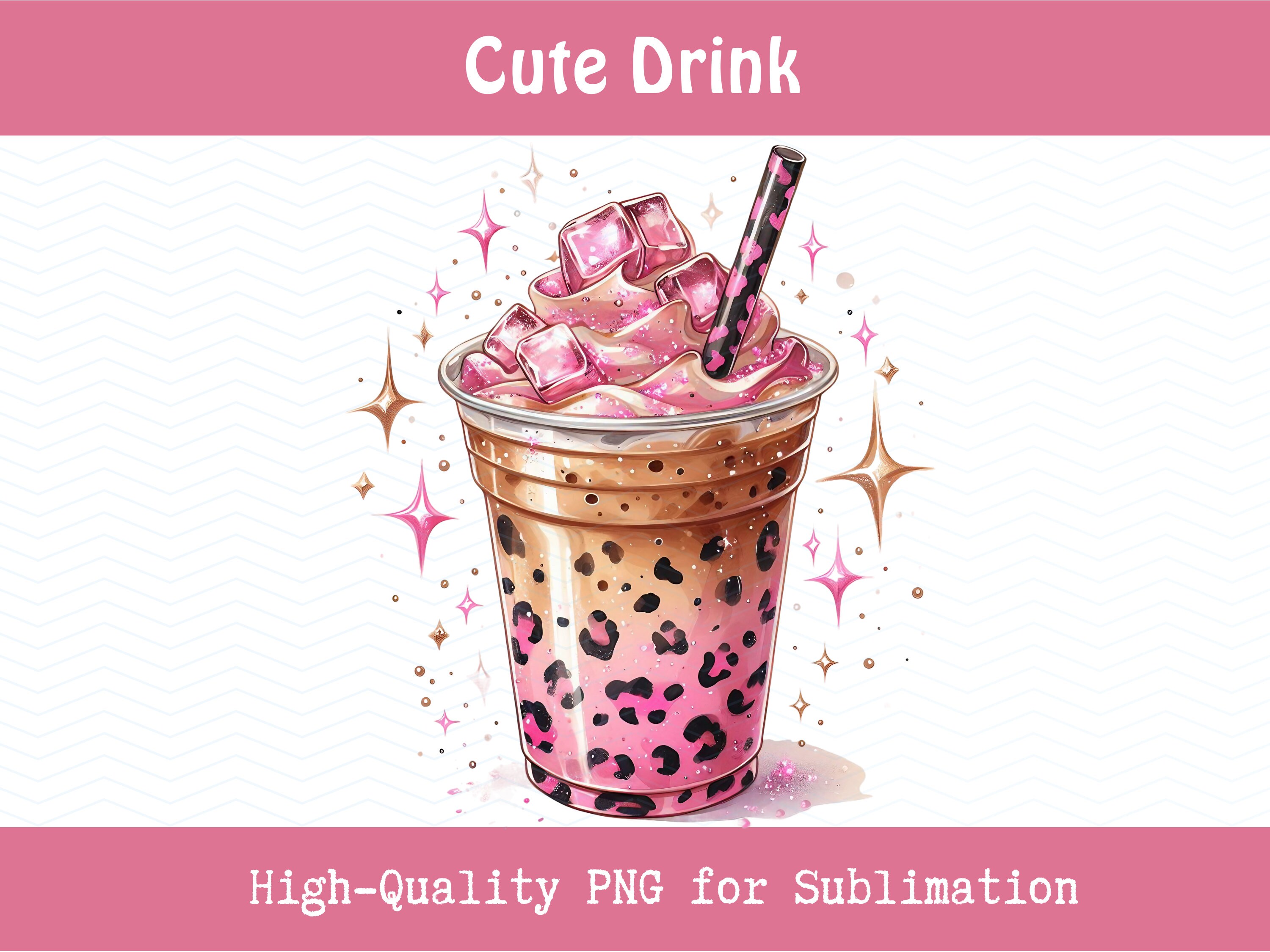 Valentines Day Drink Clipart, Pink Boba Tea PNG, Cute Pink Drink ...