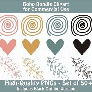 Boho Clipart Bundle for Commercial Use, Classroom Decor, Bulletin ...
