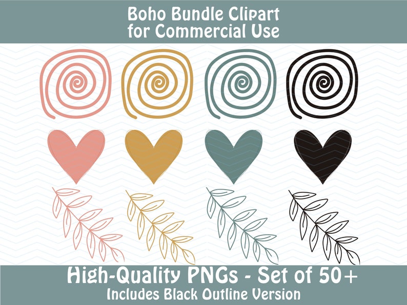 Boho Clipart Bundle for Commercial Use, Classroom Decor, Bulletin ...