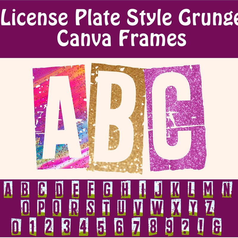 License Plate Letters - Etsy