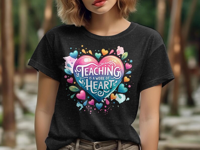 Teacher Appreciation Gift, Teaching is A Work of Heart, Watercolor ...