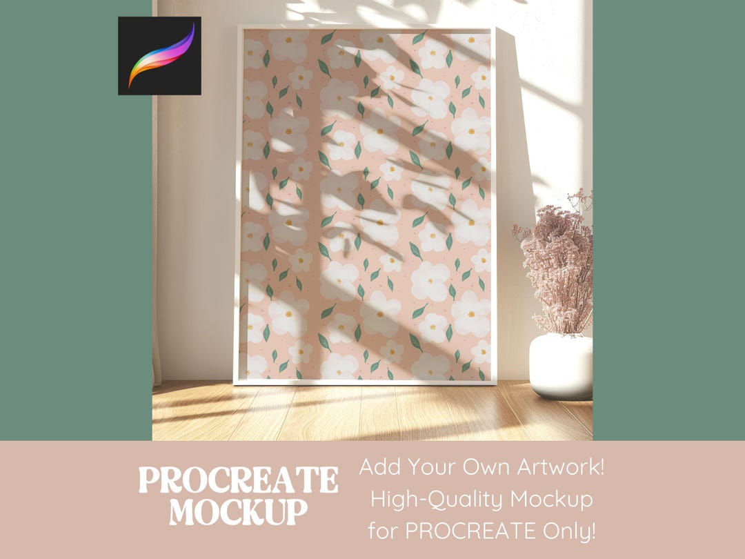 Procreate Mockup Wall Art Mockup Seamless Pattern Design, Mock Ups for ...